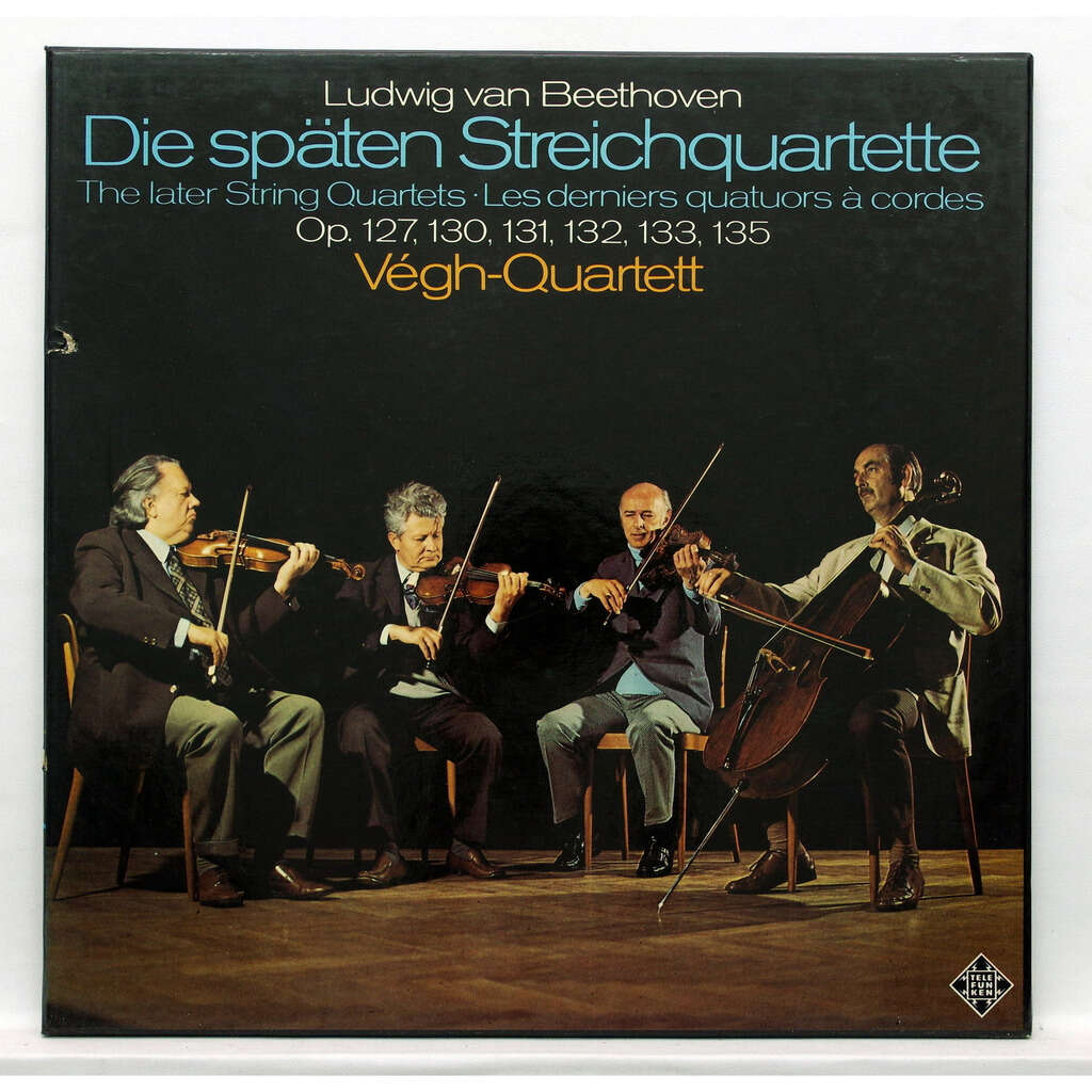 Beethoven : the later string quartets op.127, 130, 131, 133, 135 by Vegh Quartet, LP Box set ...