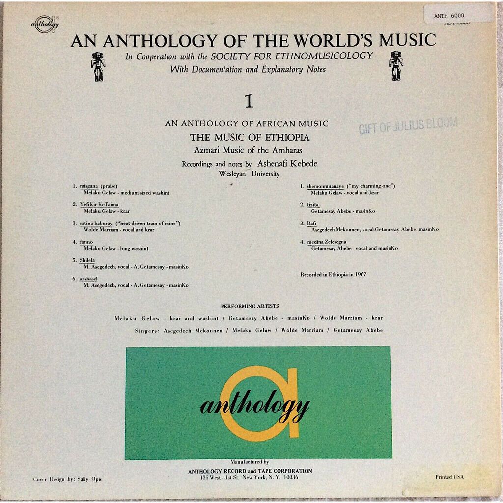 Melaku gelaw, wolde marriam, getamesay abebe - an anthology of the ...