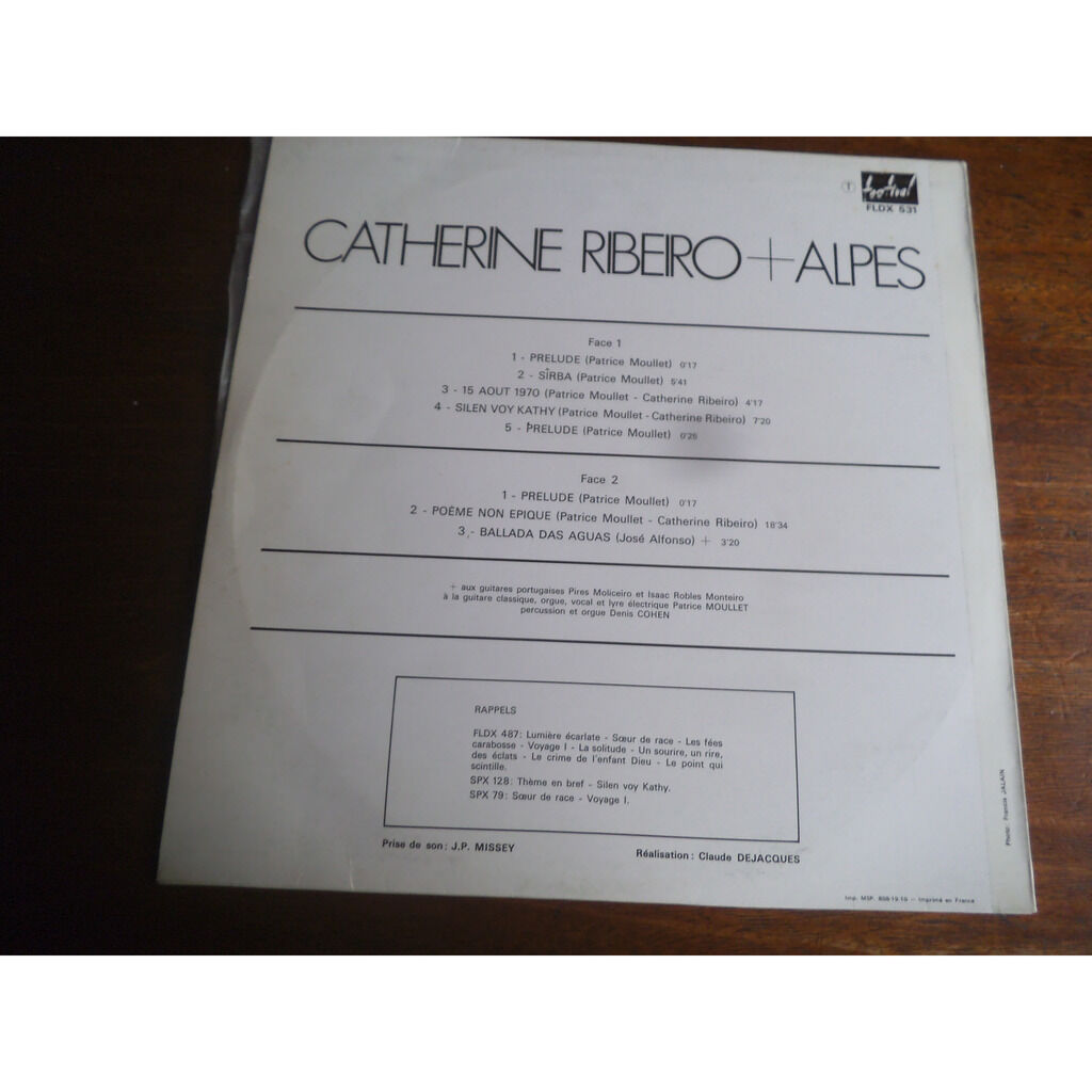 N°2 de Catherine Ribeiro + Alpes, 33T chez valou02 - Ref:120064505