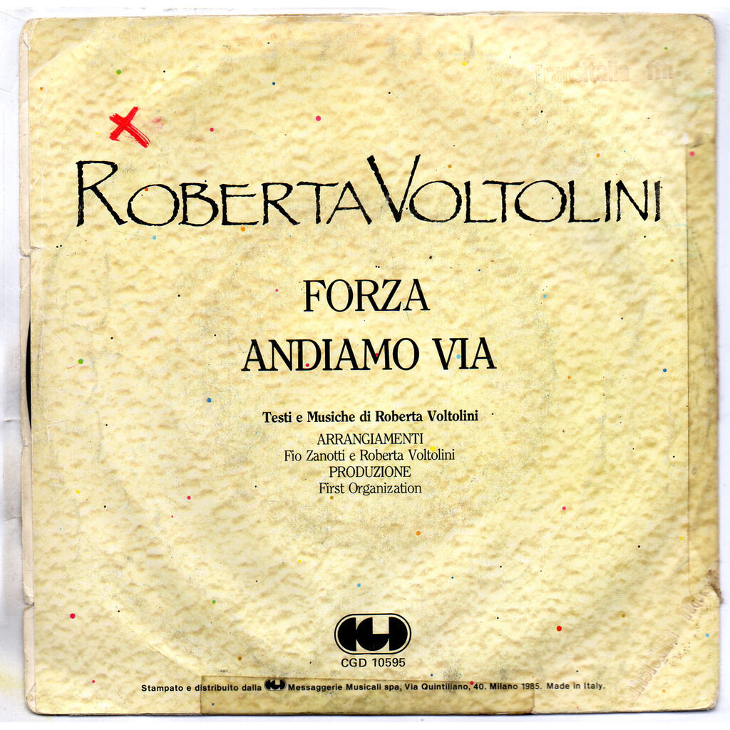 Forza / andiamo via de Roberta Voltolini, SP chez orpheon3 - Ref:120065531