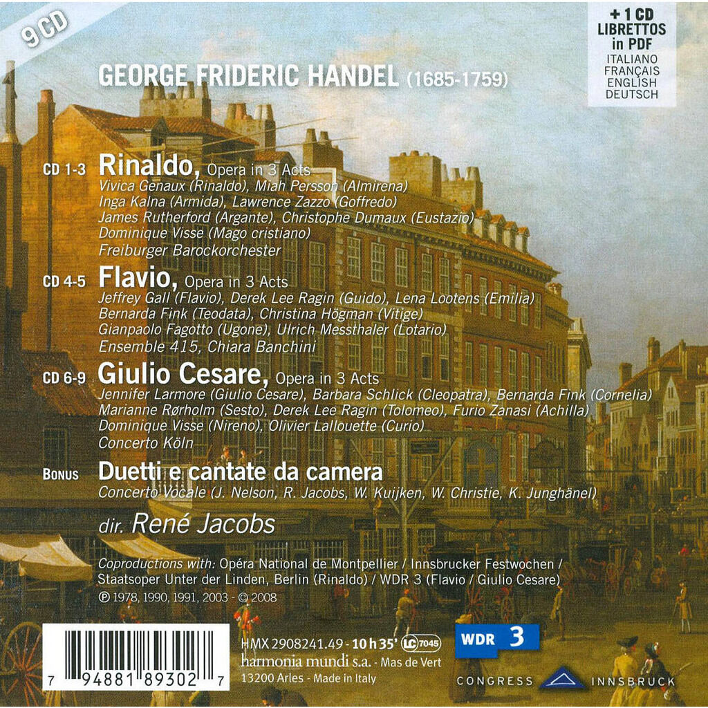 Operas: flavio; giulio cesare; rinaldo / rené jacobs by Händel, Georg ...