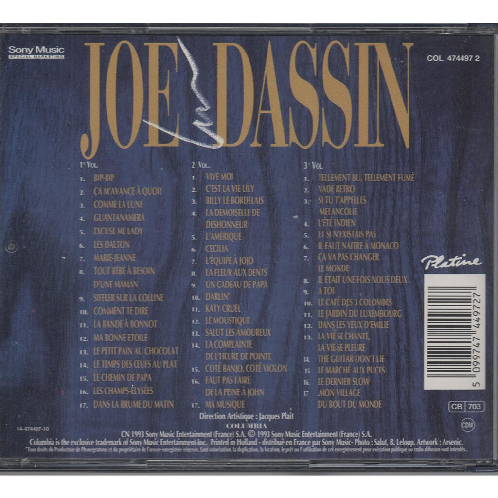 Joe dassin (compilation 3 cd) de Joe Dassin, CD x 3 chez cipaux76 - Ref ...
