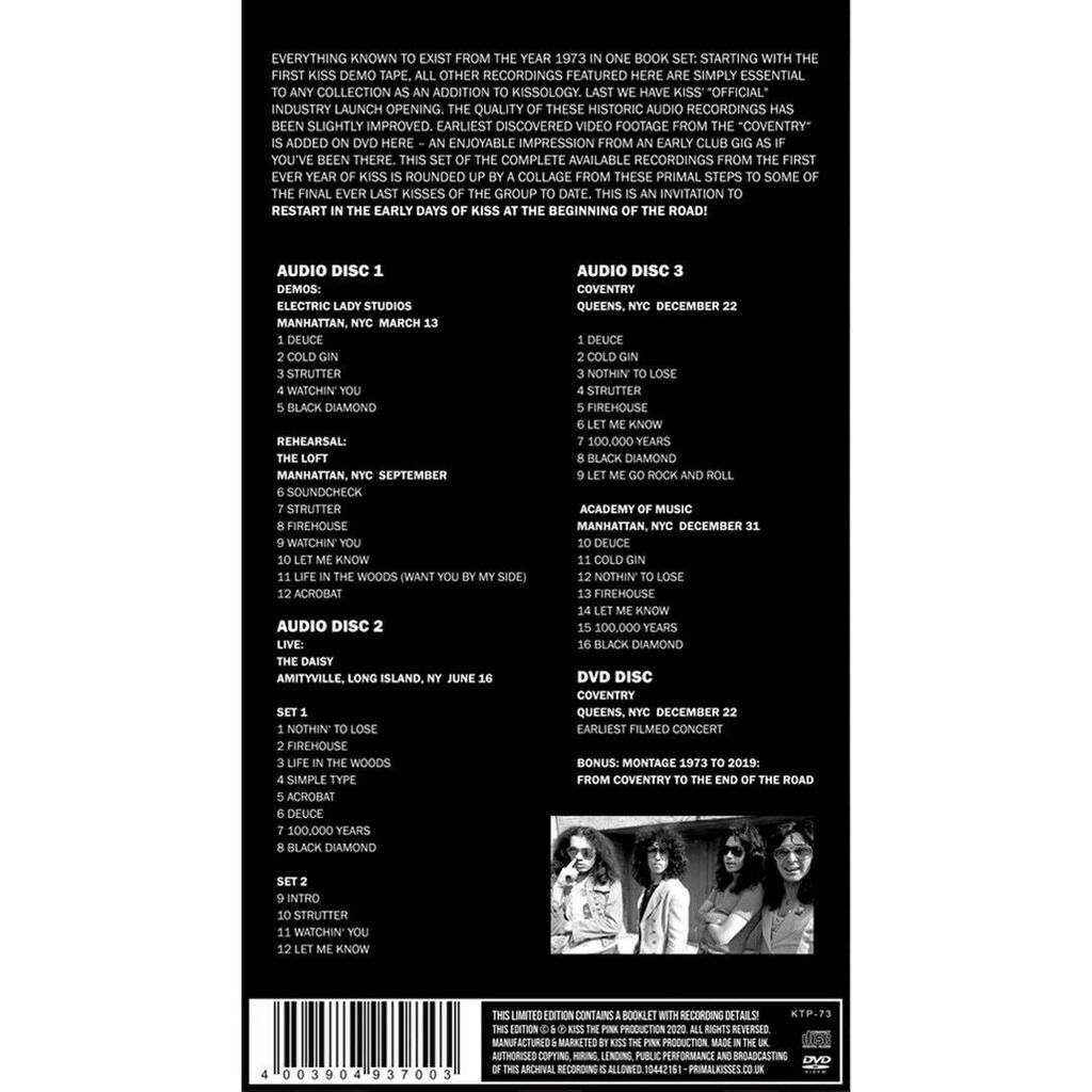 3cd+dvd long box kiss - 1973 first primal early kisses by Kiss, CD box ...
