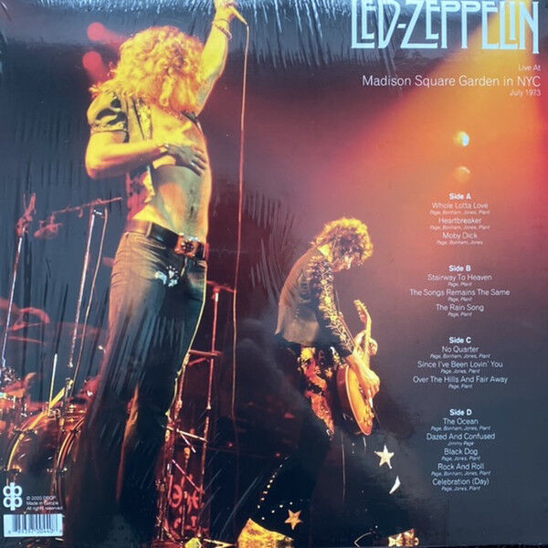 Live at madison square garden in nyc july 1973 by Led Zeppelin, LP x 2 ...