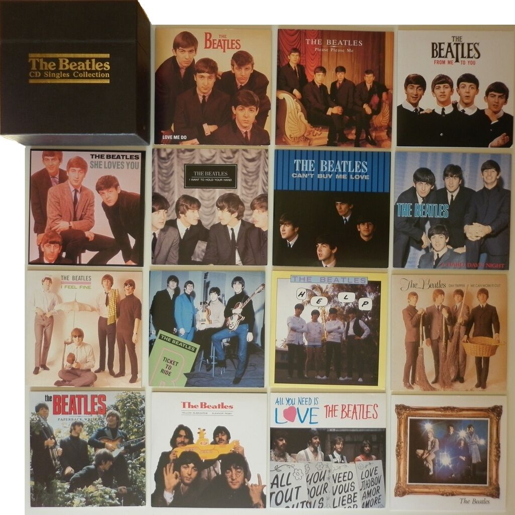 Singles collection by The Beatles, CD box with fanfan - Ref:121075020