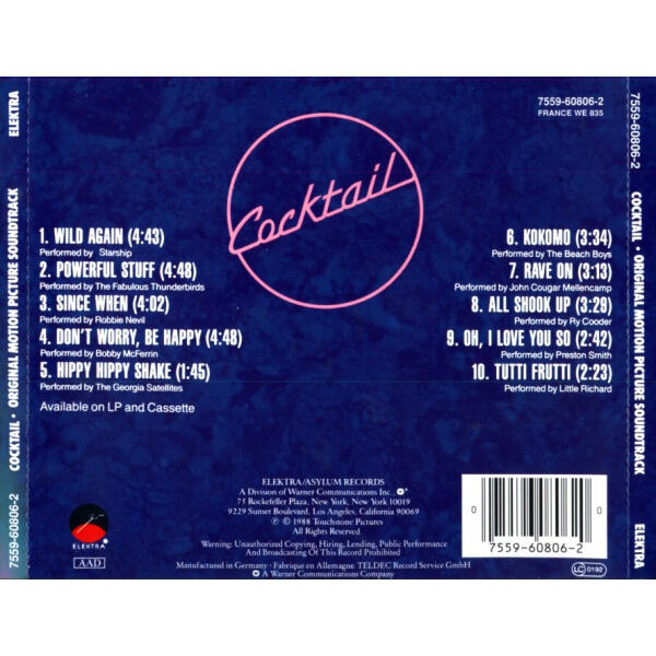 Cocktail (original motion picture soundtrack) by Various, CD with ...