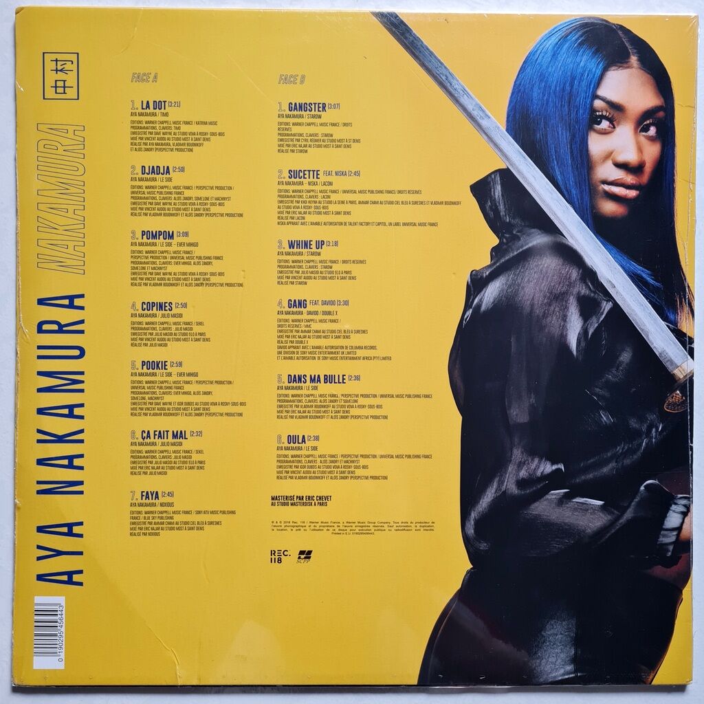 Nakamura (vinyle couleur bleu transparent) de Aya Nakamura, 33T chez dj ...