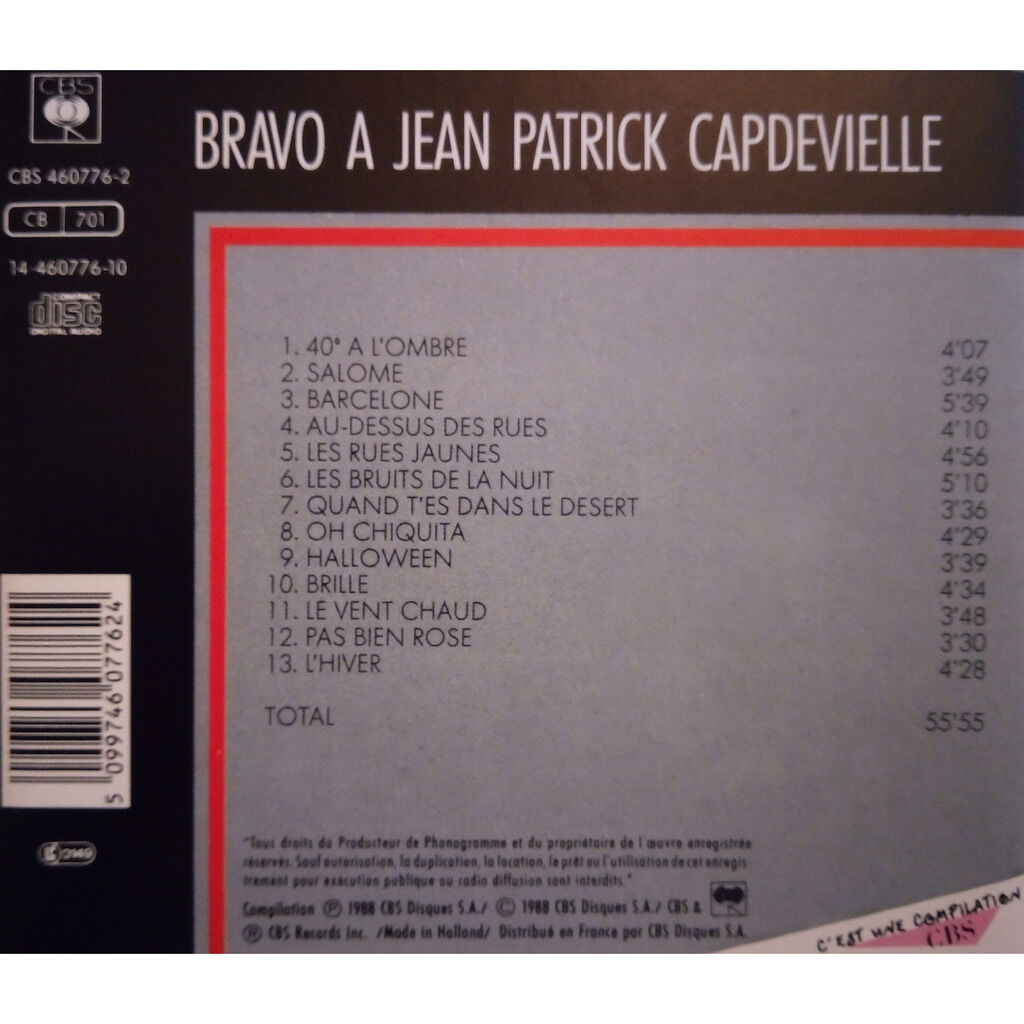 Bravo à jean patrick capdevielle de Jean Patrick Capdevielle, CD chez ...