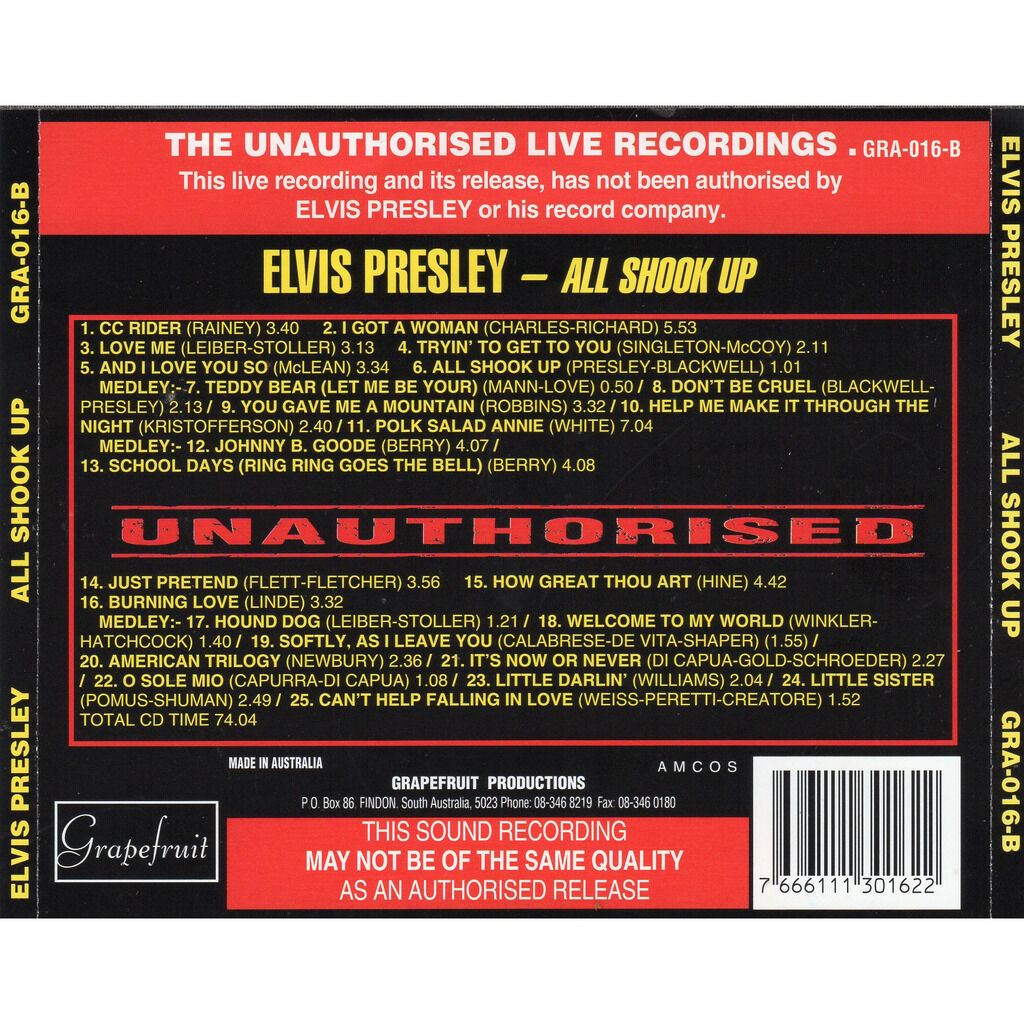 All shook up - live in springfield,missouri,usa 1975 by Elvis Presley ...