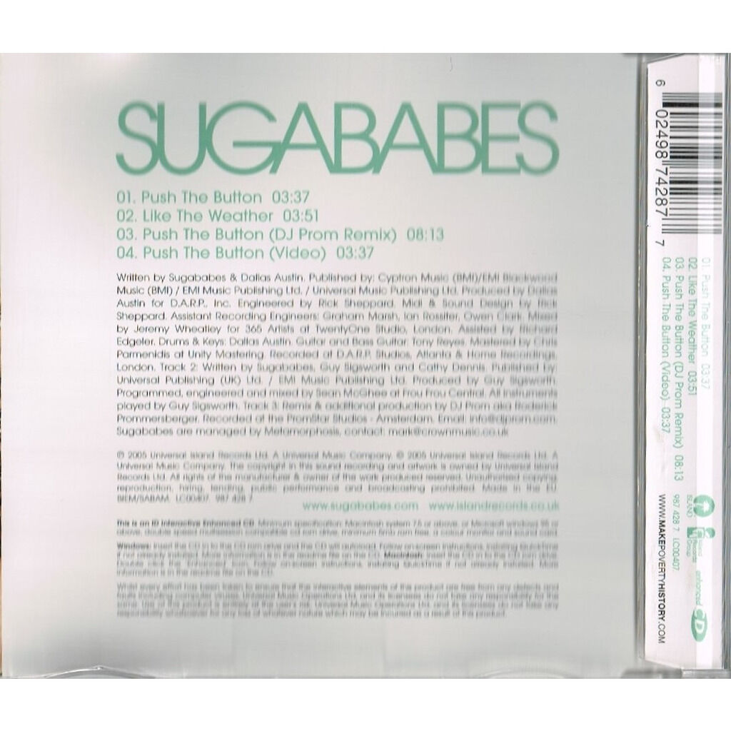 Push the button (2005) by Sugababes, CDS with cd_gebs - Ref:121172795