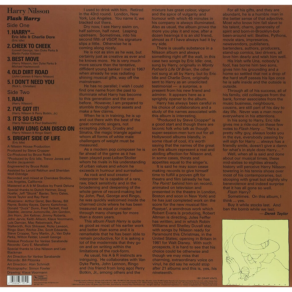 Flash harry by Harry Nilsson, LP with flaming - Ref:116628185