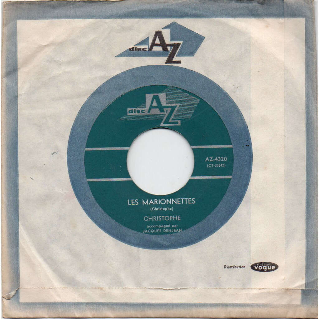 Les marionnettes / tu n'es plus comme avant de Christophe, SP chez ...