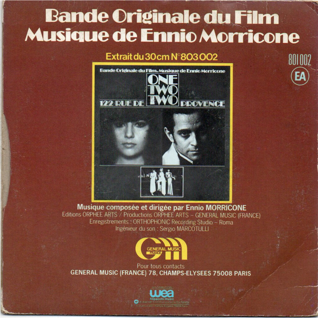 Bande originale du film one two two (122 rue de provence) de Ennio ...