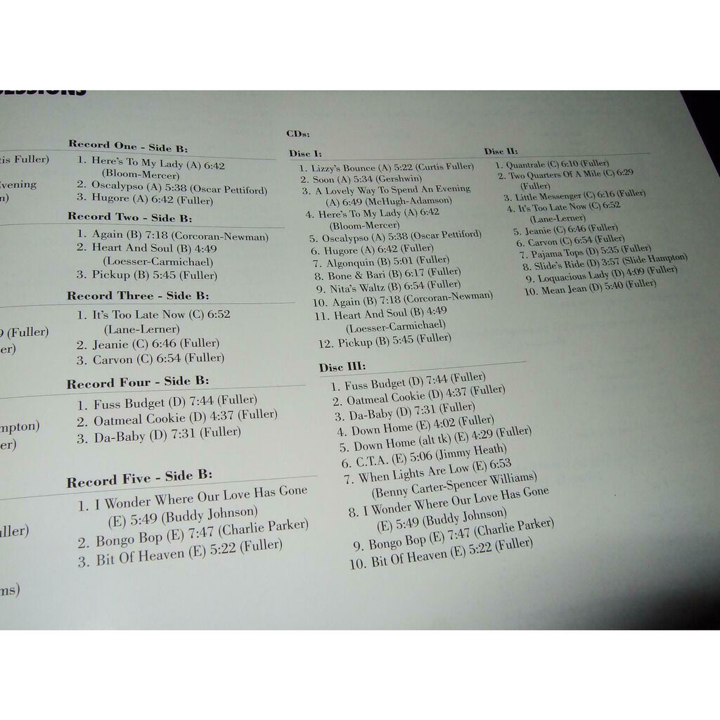 The complete blue note/ua curtis fuller sessions - Curtis Fuller Hank ...