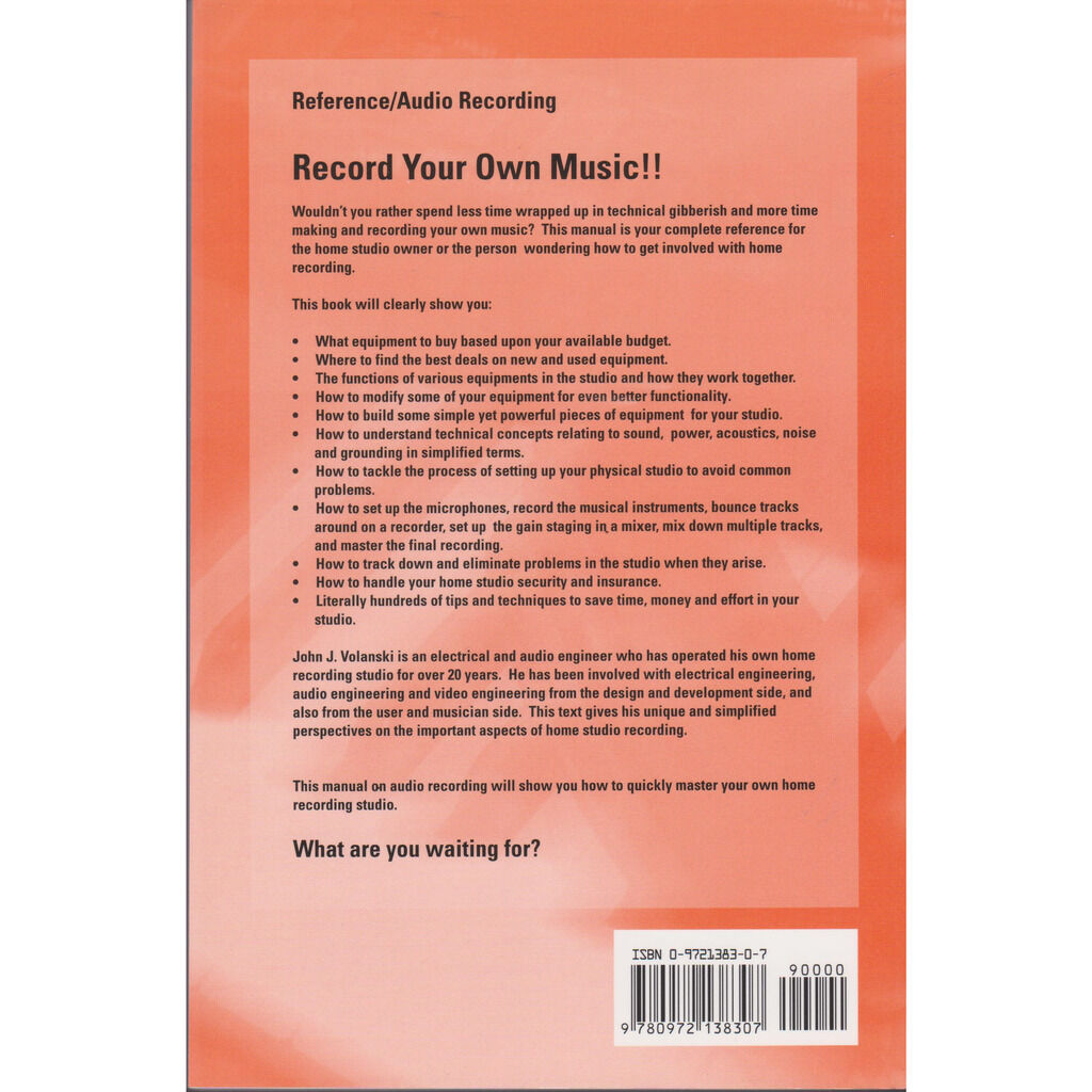 Sound recording advice - John J Volanski - ( 本 ) - 売り手： prenaud - Id ...