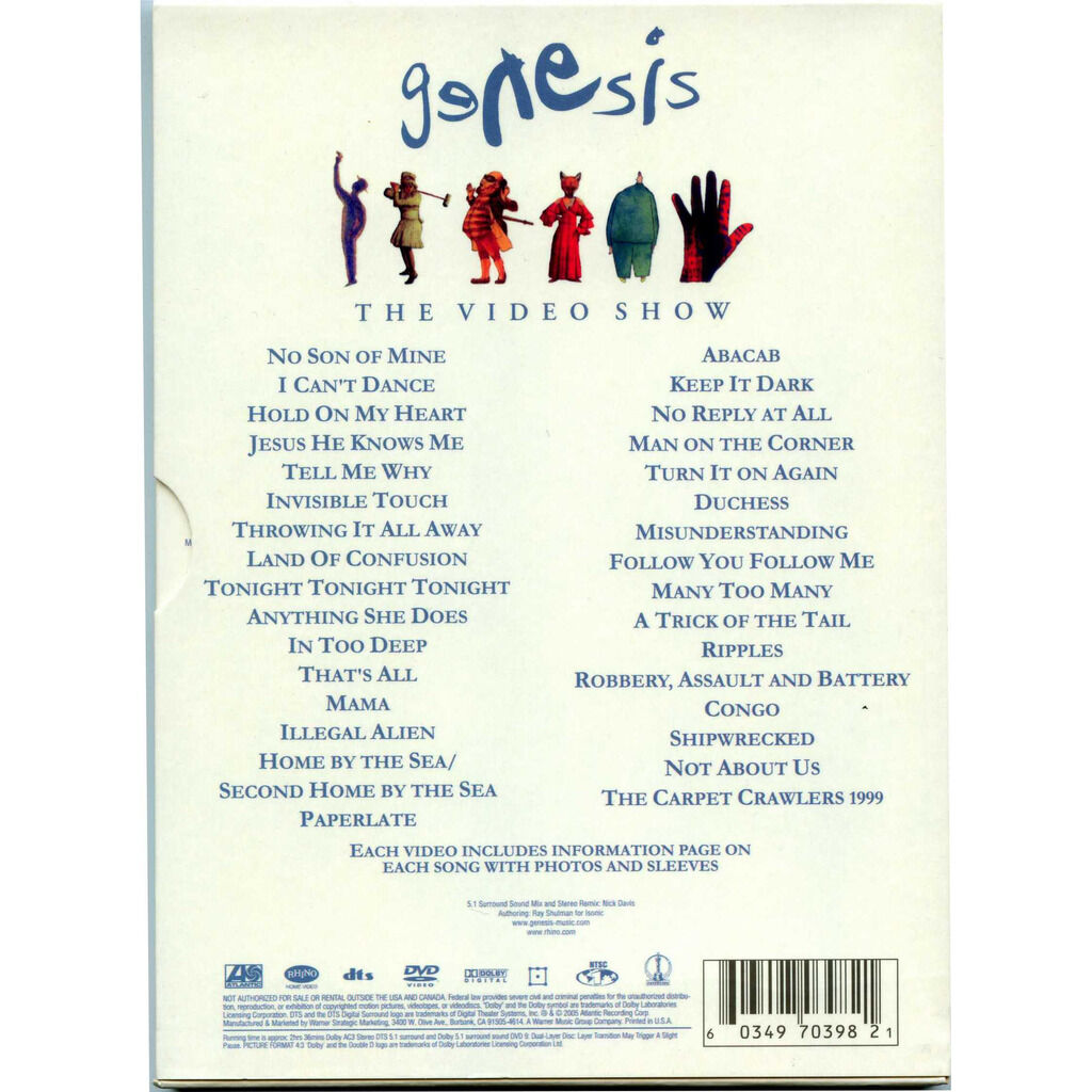 The video show (digipack in slipcase) by Genesis, DVD with forvater ...