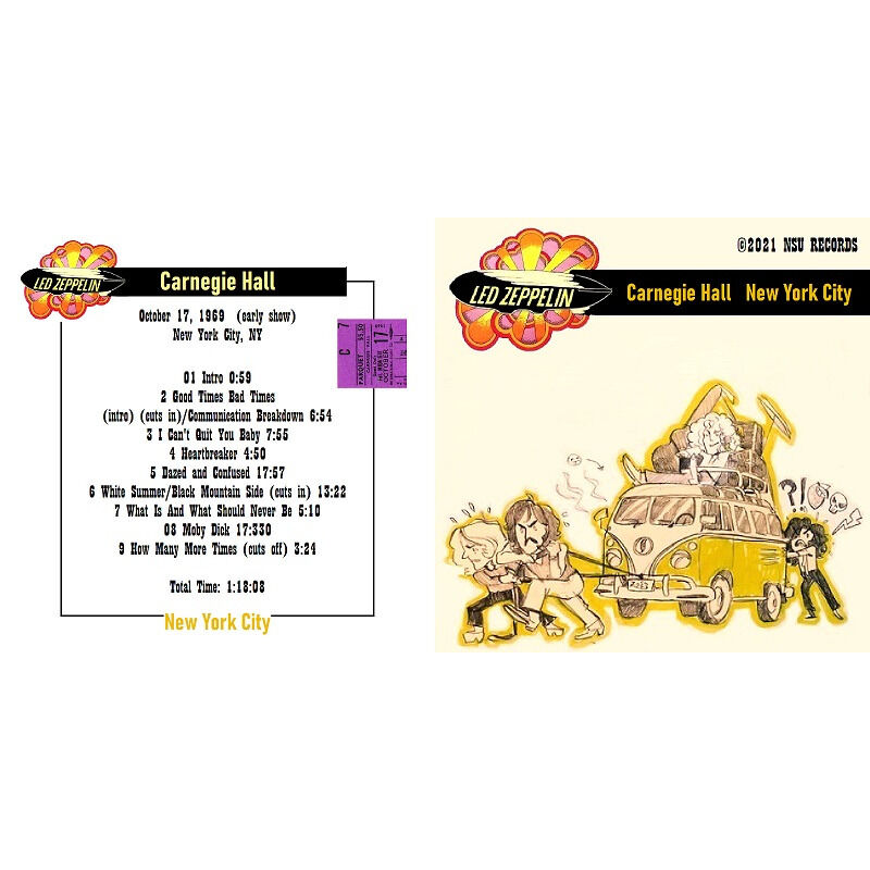 Live carnegie hall 1969 october 17th limited ed cd by Led Zeppelin, CD ...