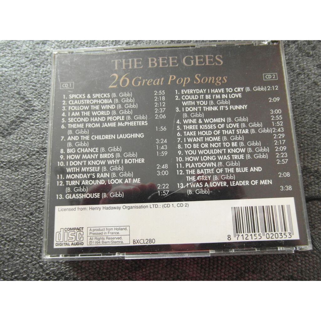26 great pop songs by The Bee Gees, CD box with 855014jl - Ref:121656607
