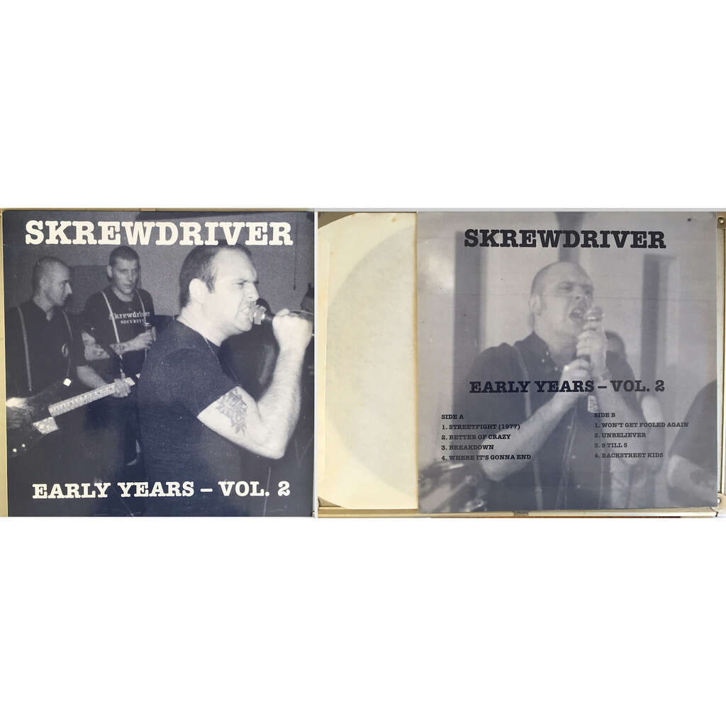 The early years - vol. 2 by Skrewdriver, LP with bodod - Ref:120553034
