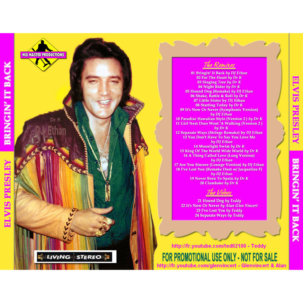 001 cd bringin' it back cd 24 remixed songs by Elvis Presley, CD with ...