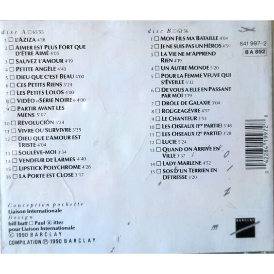 Balavoine de Daniel Balavoine, CD x 2 chez tazzar - Ref:122359033