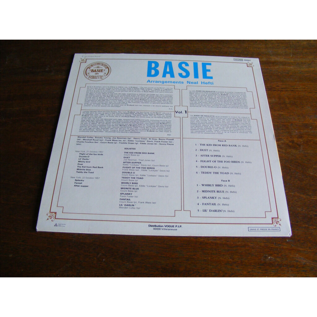 Basie de Count Basie And Count Basie Orchestra + Neal Hefti, 33T chez valou02 - Ref:122395910