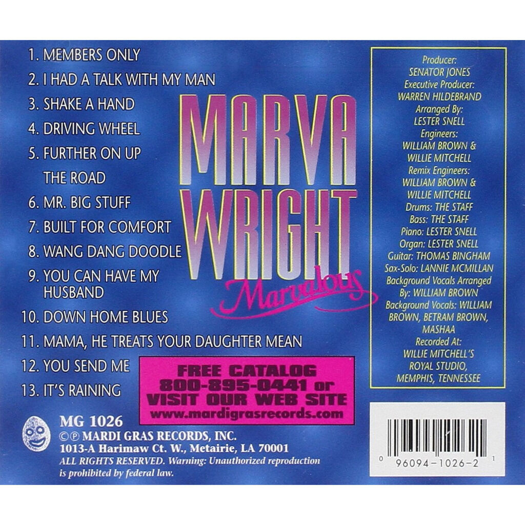 Marvalous by Marva Wright, CD with flaming - Ref:4620461
