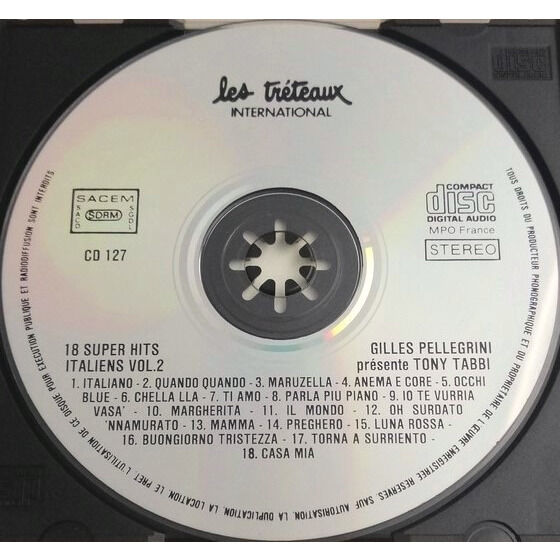 Gilles pellegrini présente tony tabbi - 18 super hits italiens vol.2 de ...