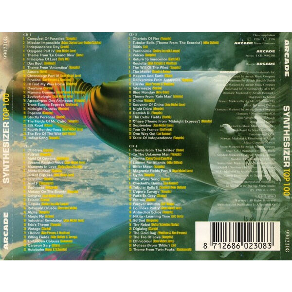 Synthesizer top 100 (coffret 4cd) de Ed Starink (Music By Kraftwerk ...