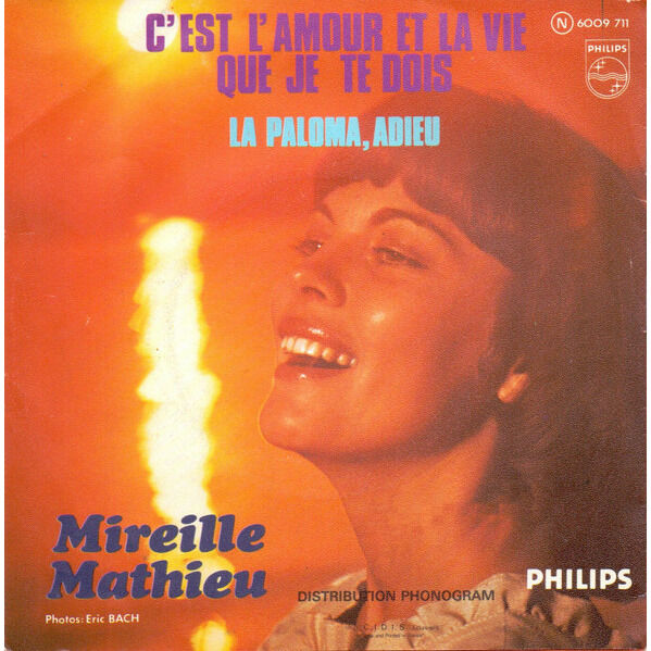 La paloma , adieu by Mireille Mathieu, SP with lionelb10 - Ref:120121586