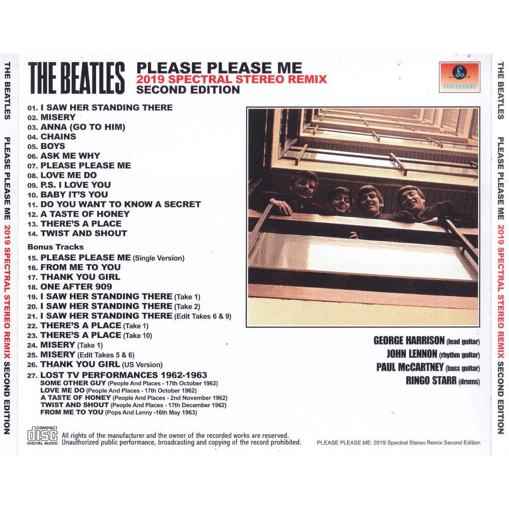Please please me (2019 spectral + 13 bonus tracks) (cd) by The Beatles ...