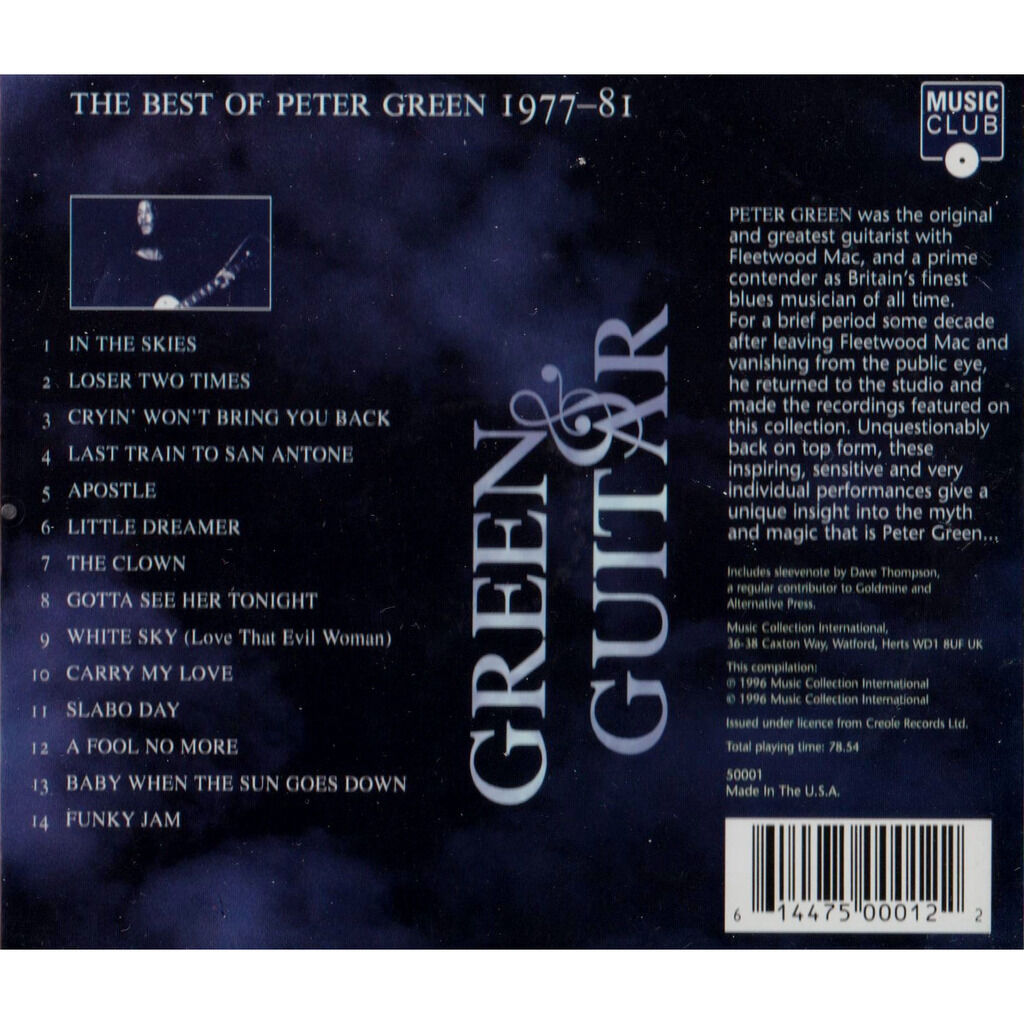 Green and guitar - the best of peter green 1977-1981 von Peter Green, CD bei mferion - Ref:118176474