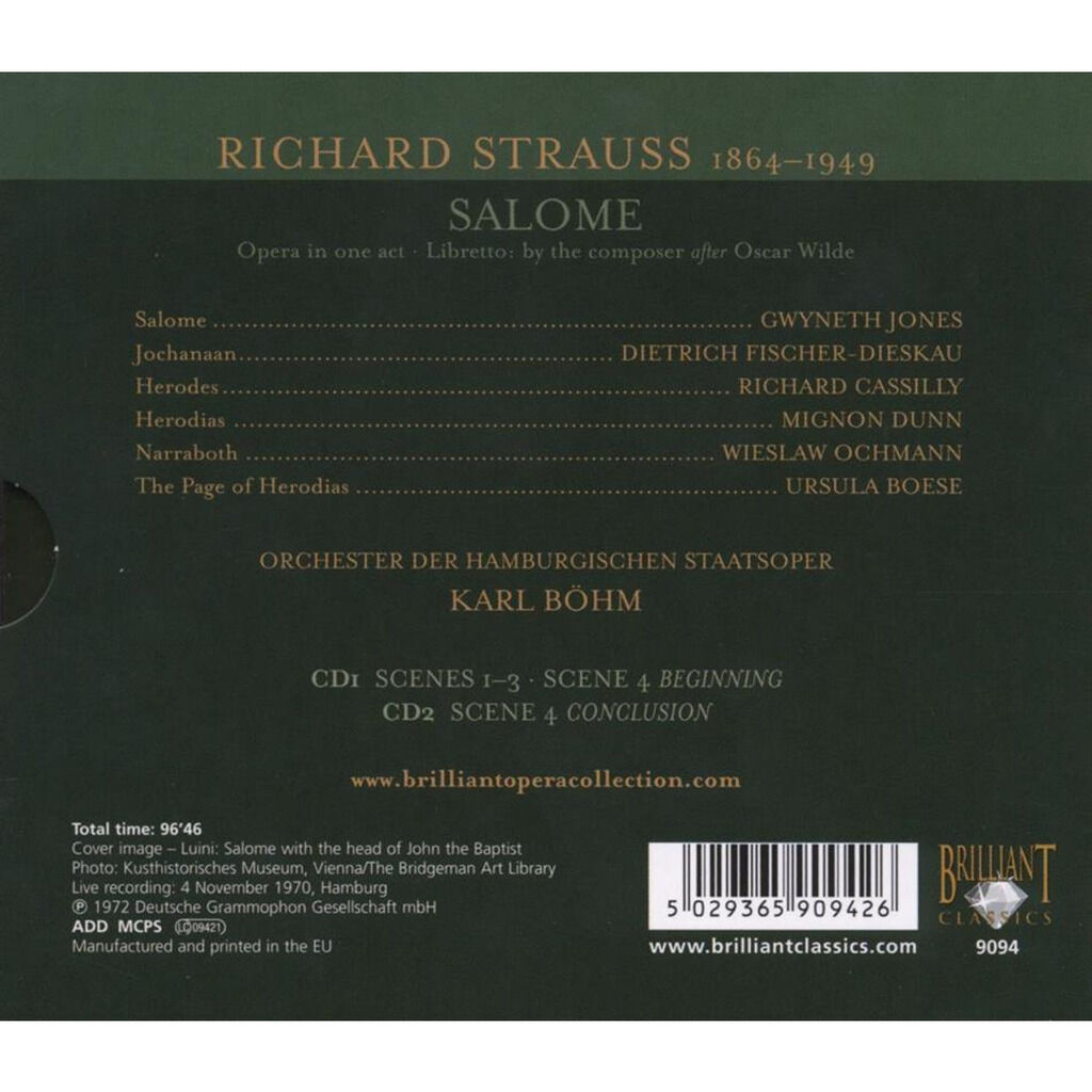 Salome / gwyneth jones, dietrich fischer-dieskau, richard cassilly ...