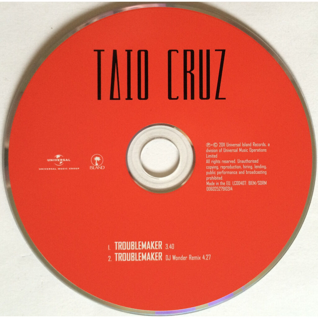 Euro pressing 2 tracks 1 maxi-cd de Taio Cruz - Troublemaker, CD Maxi ...
