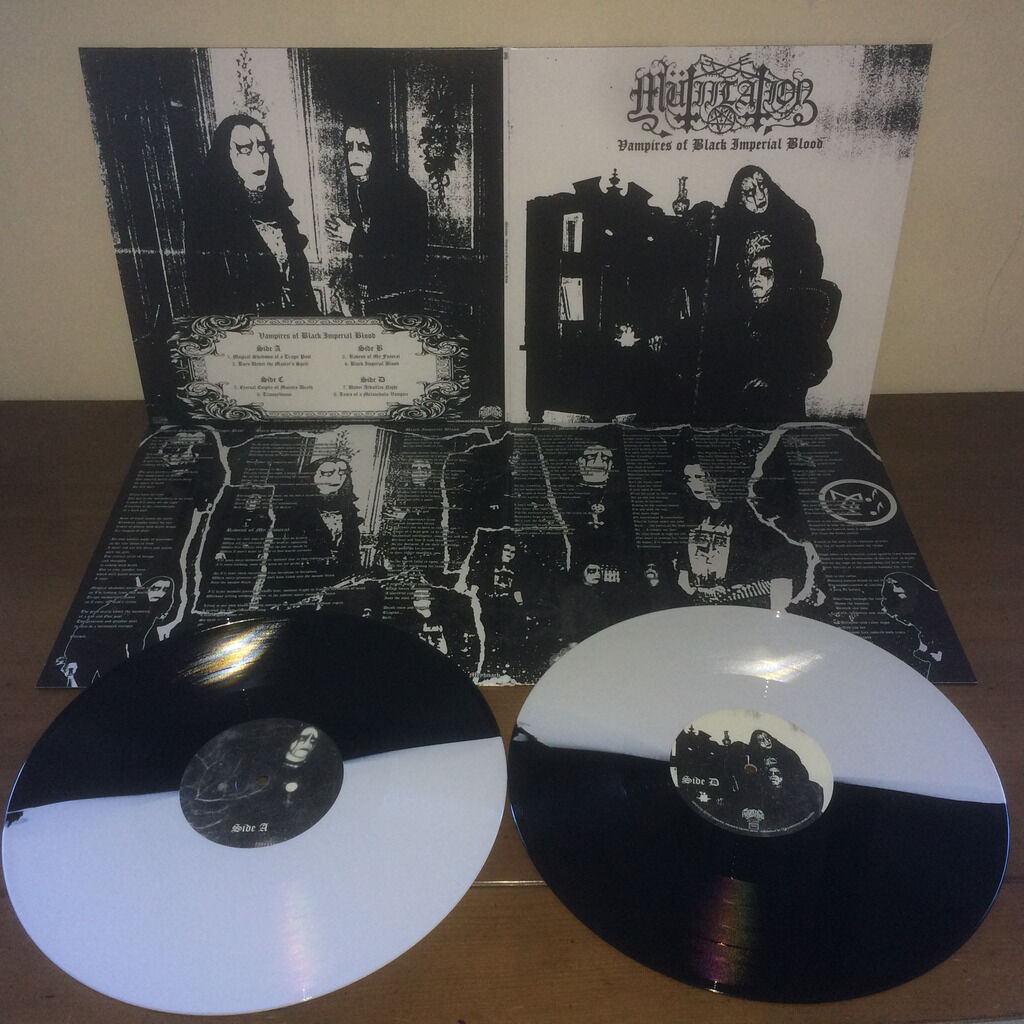 MUTIILATION vampires of black imperial blood. half vinyl, DOUBLE LP ...