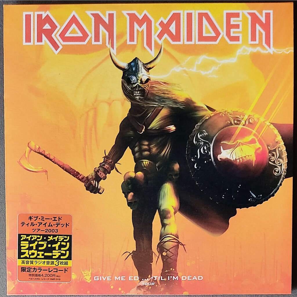 Give me ed... 'til i'm dead tour by Iron Maiden, LP x 3 with adrenalyn ...