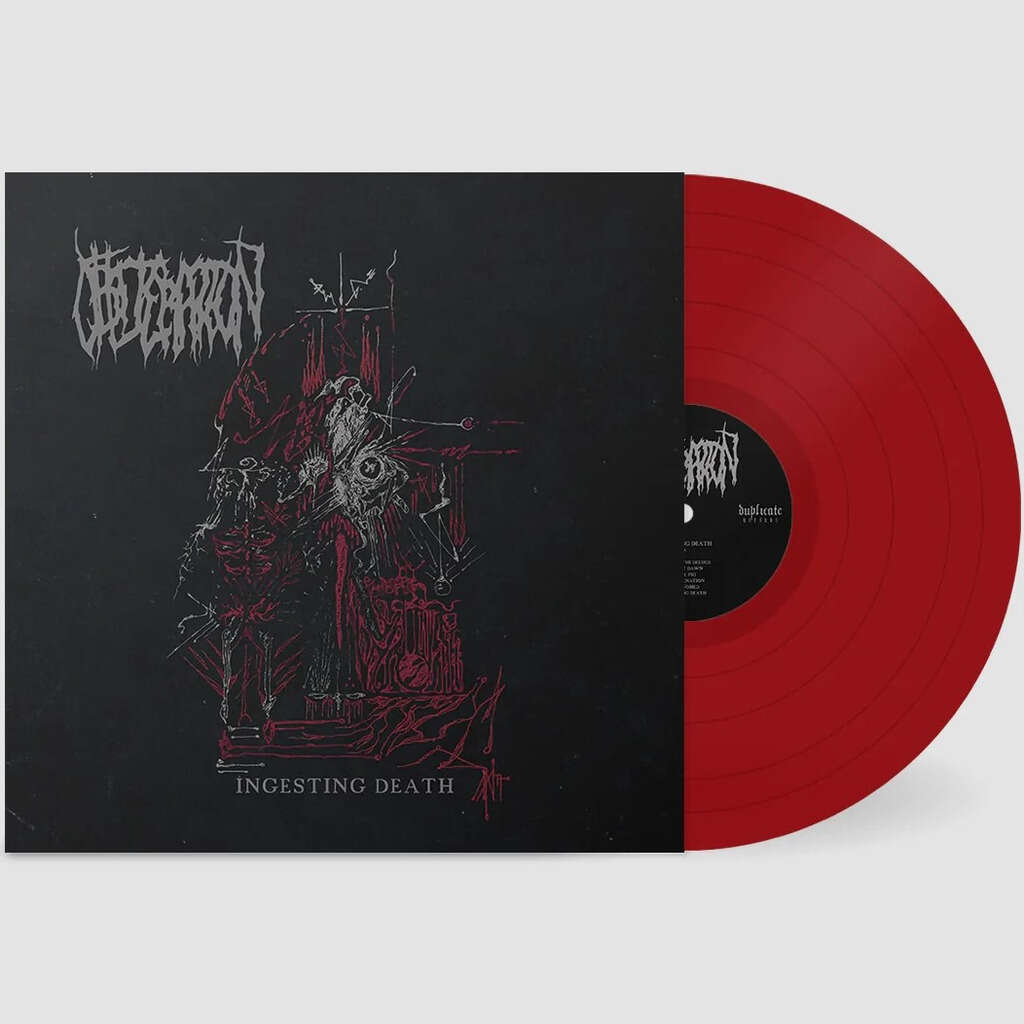 OBLITERATION ingesting death. red vinyl, LP for sale on osmoseproductions.com