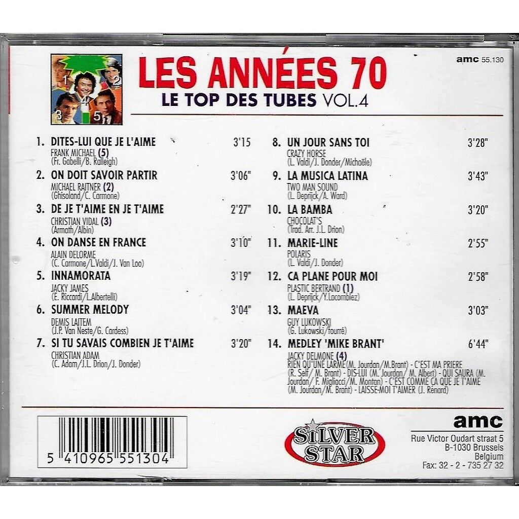 Les années 70 : le top des tubes vol.4 by Jacky James, Jacky Delmone ...