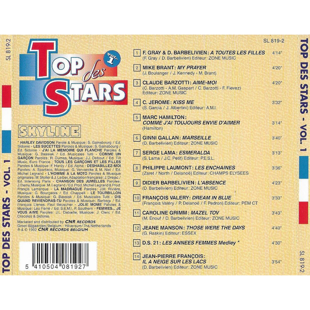 Top des stars - vol. 1 de Caroline Grimm, Ginni Gallan, Mike Brant ...