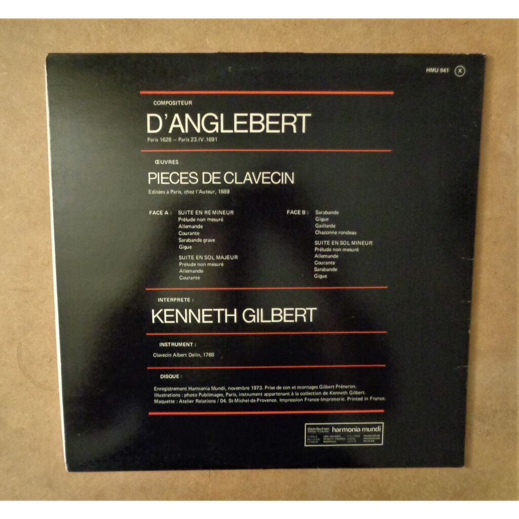 D'anglebert les maitres du clavecin en france vol.2 - Kenneth Gilbert ...