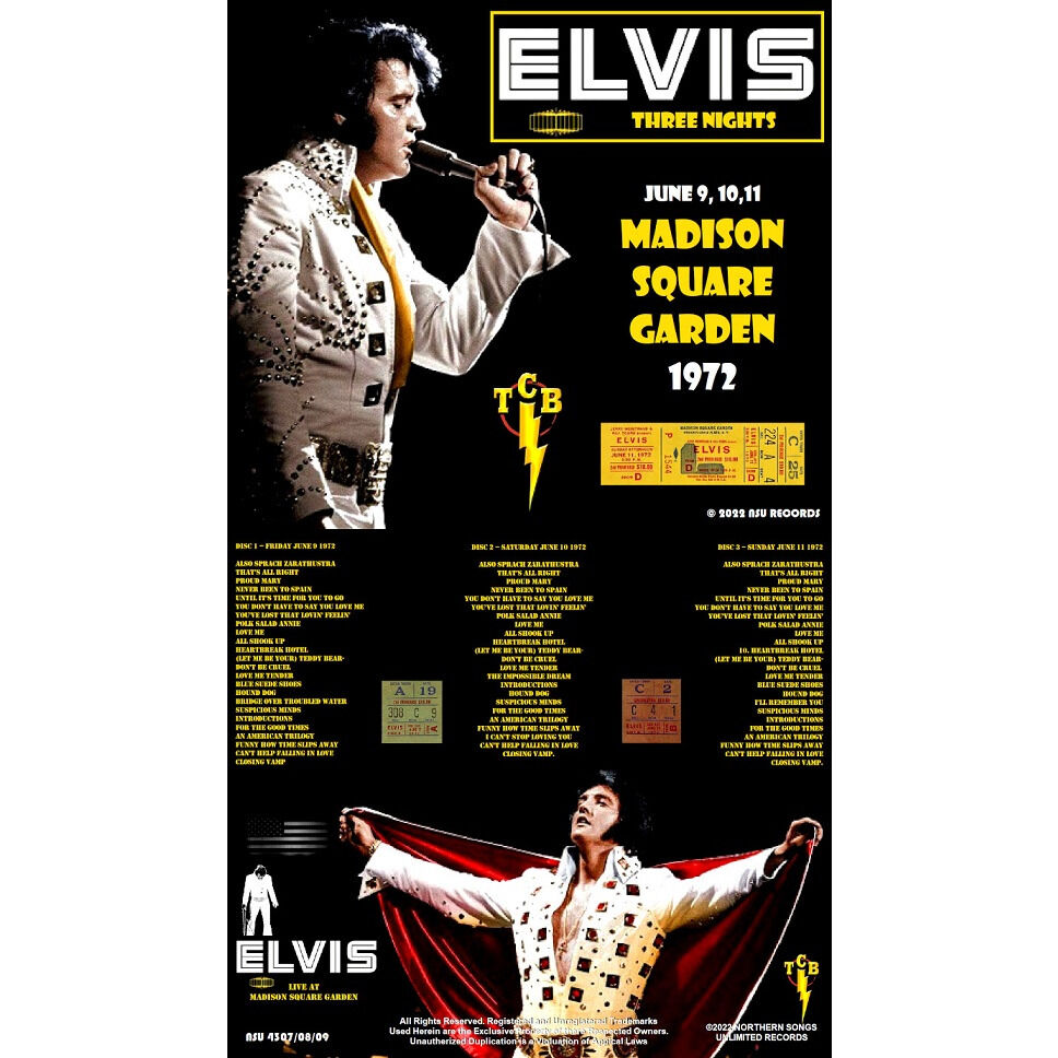 Live 3 nights at madison square garden 1972 ltd 3cd by Elvis Presley ...