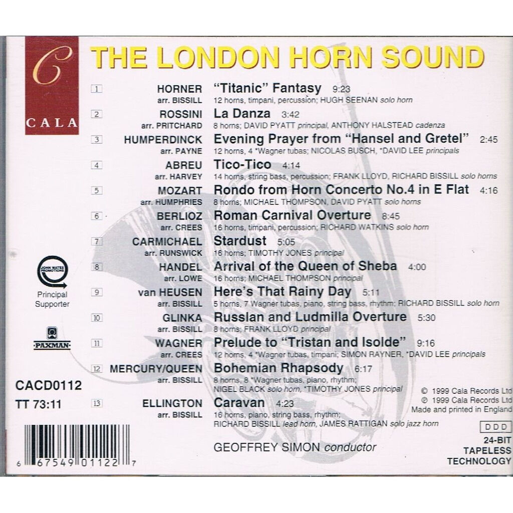32 london horn players by The London Horn Sound - Geoffrey Simon, CD ...
