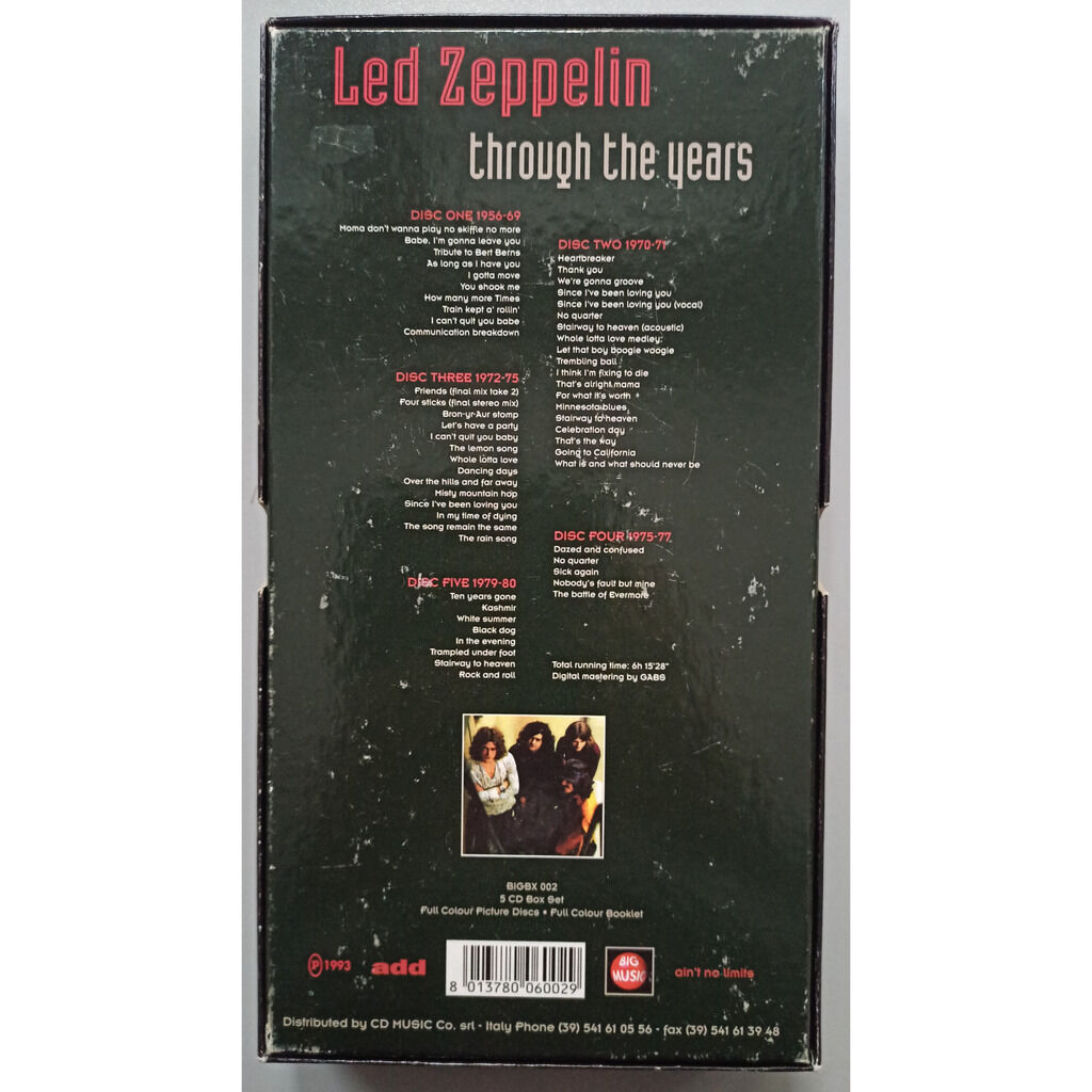 Through the years by Led Zeppelin, CD x 5 with 12inches - Ref:948860926