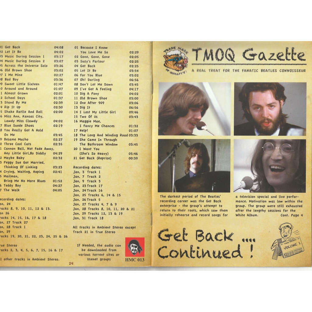 Get back continued tmoq gazette by The Beatles, CD x 2 with ...