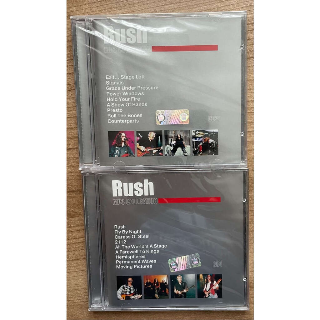 18 albums, 2 cds by Rush, CD x 2 with non-metal - Ref:124392230