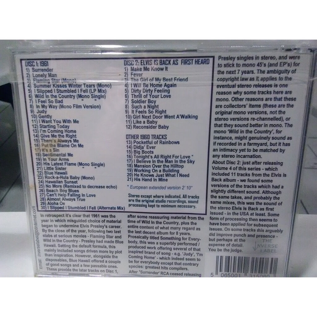 001 as hé was meant to be heard vol.5 de Elvis Presley, CD x 2 chez roustaboutman - Ref:124625513