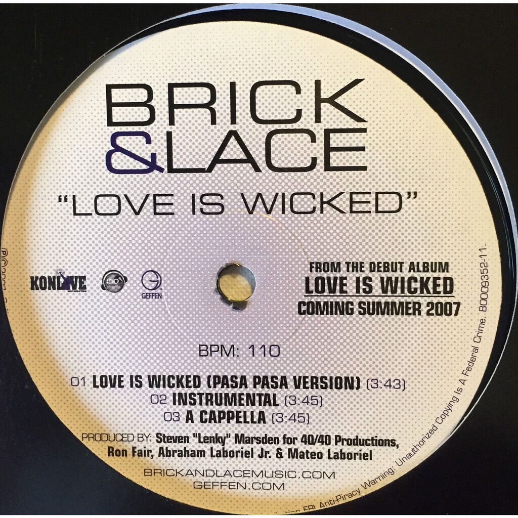 Love is wicked de Brick & Lace, Maxi 33T chez sangokux - Ref:124632063