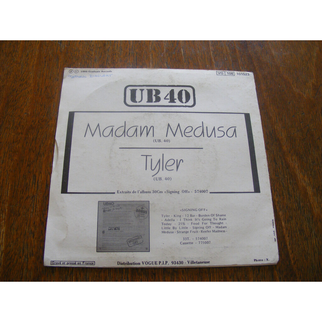 Madam medusa / tyler de Ub40, SP chez valou02 - Ref:124943559