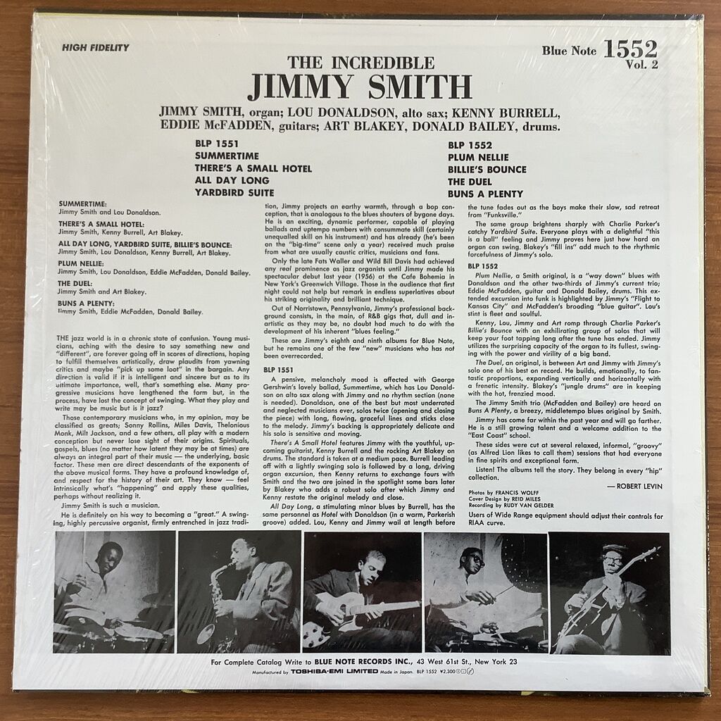Jimmy smith at the organ, volume 2 de Jimmy Smith Lou Donaldson Kenny Burrell Art Blakey Donald ...