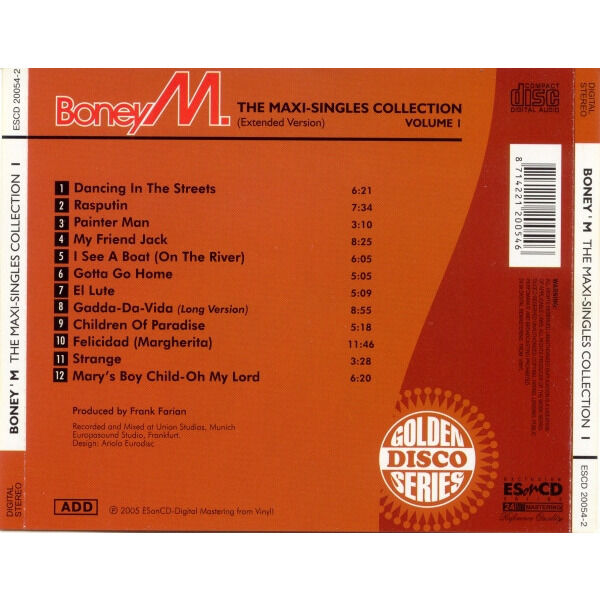 The maxi-singles collection volume 1: extended version (silver disc 2023 edition) by Boney M, CD ...